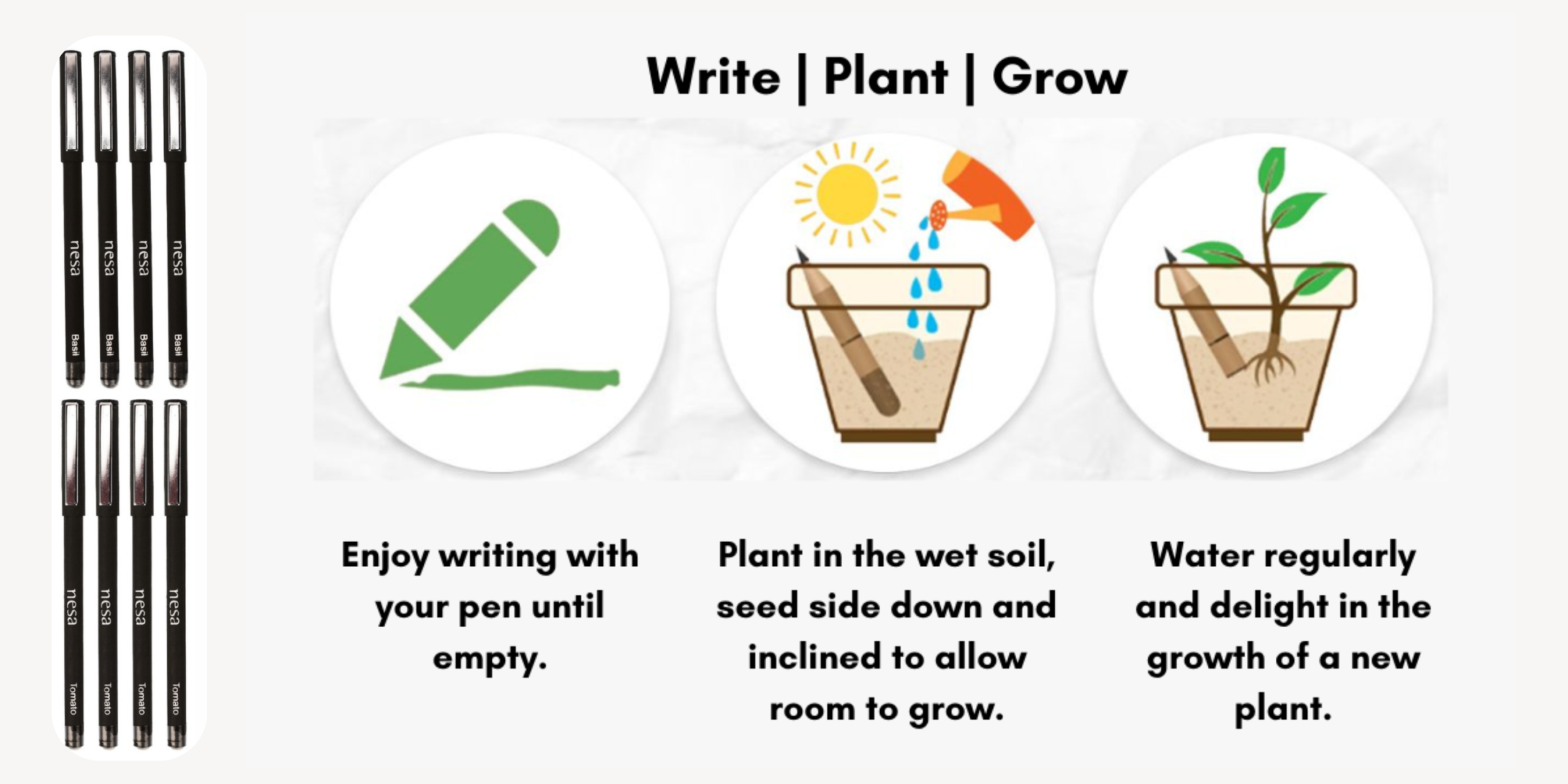 Black Paper Seed Pens - Nesya Exim LLP